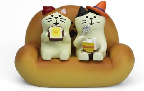 Amazon.com: ShaoAngDuoMi Small Carved Wooden Orange Cat Figurines ...