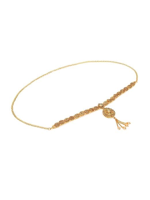 Buy Traditional Gold Polished Kamarpatta, Kamar Chain, Tagdi, Kardhani ...