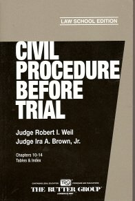 Civil Procedure Before Trial (Chapters 10-14 Tables & Index) | Amazon ...