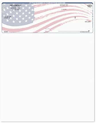 Amazon.com: American Flag Blank Computer Checks / 250 Laser and Ink Jet ...