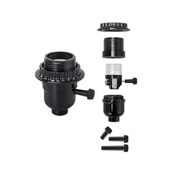 UL Listed E26 Light Socket, Threaded Lamp Socket Replacement with ON ...