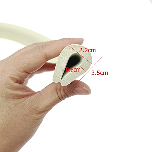 JZK Ivory white 2 M Foam edge protectors, baby proofing safety foam ...