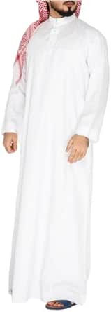 RAHMA Mens Traditional Saudi Style Thobe, Kandora, Jubba, Hand Stitched ...