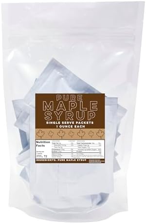 Amazon.com : Pure Maple Syrup Packets Single Serve Pack of 12 ...