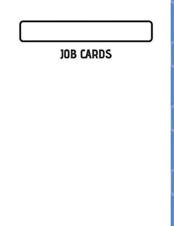 JOB CARD: SERVICE, MECHANIC, TECHNICIAN JOB CARD BOOK: BOOKS, SHIELDS ...