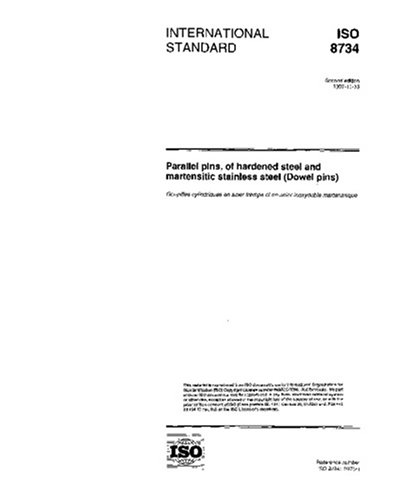 ISO 8734:1997, Parallel pins, of hardened steel and martensitic ...
