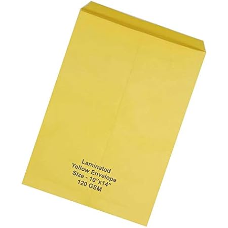 Yellow Envelopes 10x14 By Deepa's Group highly standard laminated paper ...