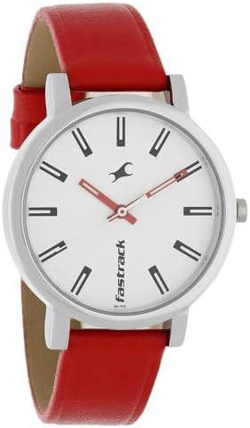 Fastrack Quartz Analog White Dial Leather Strap Watch for Girls ...