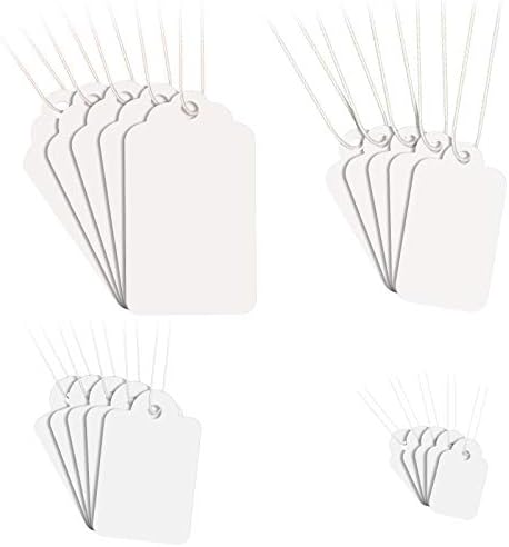 Amazon.com : Zonon 1300 Pieces Price Tags with String Marking Strung ...