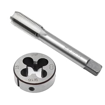 UOIENRT 9/16"-18 UNF Tap and Die Set, 9/16 X 18 UNF Machine Thread Tap ...