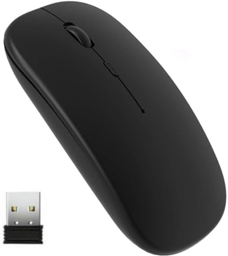 Wireless Rechargeable Mouse for Laptop With 2.4GHz USB Mini Receiver ...