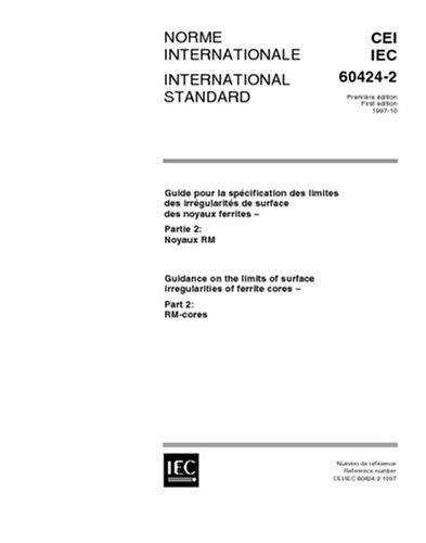 IEC 60424-2 Ed. 1.0 b:1997, Guidance of the limits of surface ...