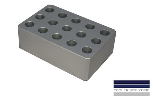 Cryovial Cooler Block, Silver, Holds 15 Cryovials, Aluminum: Science ...