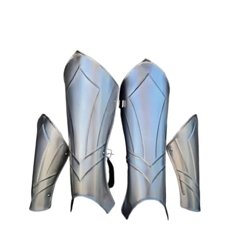 Medieval Steel Armor Bracers and Leg Greaves Steel Set Pair of - Want ...