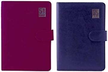 5 Year Undated Diary Leather Look A5 Day a Page Padded Organiser ...