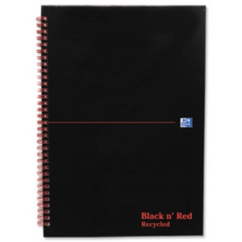 Black n Red Book Wirebound Recycled 90gsm 140 Pages A4 Ref H67023 [Pack ...