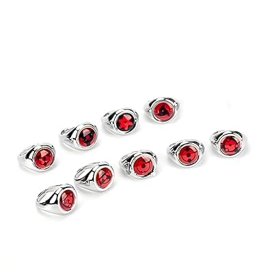 Prime616 Itachi Uchiha Akatsuki Ring Set | Ninja Cosplay Rings for Men ...