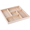 Amazon.com: Wooden Tray with 5 Sections – 2 Pack Square Tray Chip and ...
