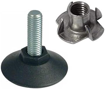 4 x Adjustable Levelling Feet 30mm x M10 with T Nut (8 Pieces) : Amazon ...