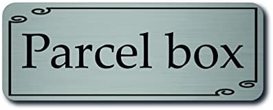 Parcel Box Sign - Metal | Aluminium with Adhesive Backing | Notice for ...