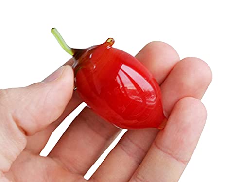 Amazon.com: Red Glass Tomato Sculpture Vegetables Figurine Fused Glass ...