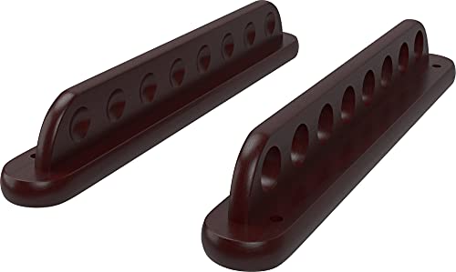 Viper 2-Piece Traditional Wall Mounted Solid Oak Billiard/Pool Cue Rack ...