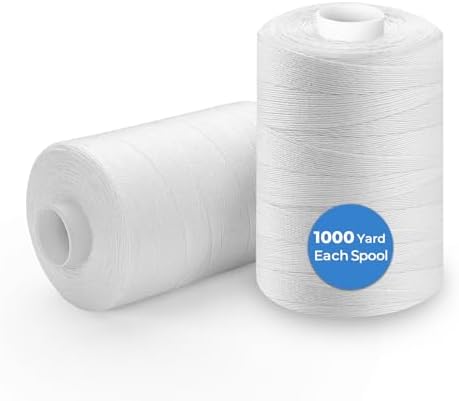 Amazon.com: StiVerse Thread for Sewing,1000Yard White Sewing Thread ...