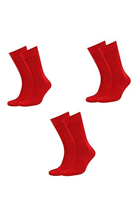 Buy CHRISLEY ENTERPRISES Red socks for kids (combo pack 3) Solid Red ...