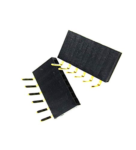 Wire & Cable Connectors 50PCS 1x6 Pin 2.54mm Right Angle Single Row ...