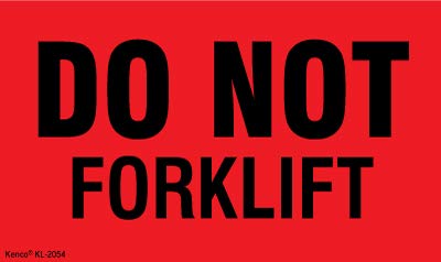 Kenco 3" X 5" Do not Forklift Fluorescent Shipping Label Stickers - 500 ...