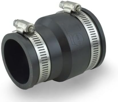 Amazon.com: Flexible Rubber Coupling – Connects 2” to 1-1/2” No-Hub ...