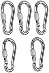 Amazon.com: Heavy Duty Non-Rust Stainless Steel Round Eye Spring Snap ...
