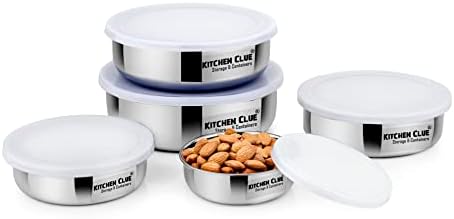 KITCHEN CLUE Stainless Steel Storage Containers For Kitchen, Fridge ...