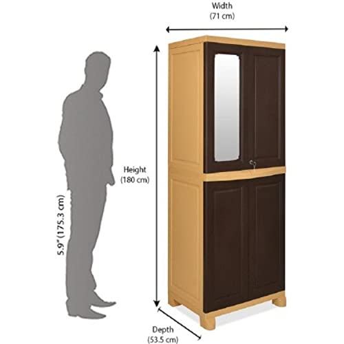 Nilkamal Freedom Big 1 (Fb1M) Plastic Big Mirror Cabinet For Storage|3 ...