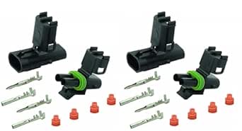 Unifizz 2Pcs Black 12-14-16-18 AWG Gauge 2 Pin Position Terminal ...