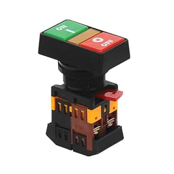HEPUP PPBB-30N Start-Stop Double Pushbuttons Switch with LED Lamp ...