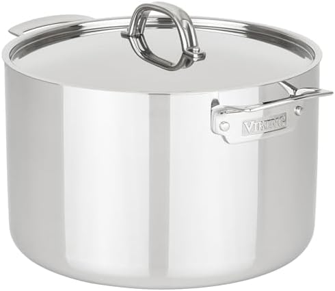 Amazon.com: Large Stock Pot 10 Quart With Glass Lid, Stainless Steel ...