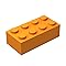 Amazon.com: 100 Piece Orange Bricks Bulk, Orange 2x4 Building Bricks ...