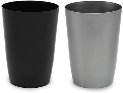Amazon.com: Hold N’ Storage Set of 2 Design Small Trash Can–Open Top ...