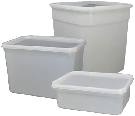AC ACME Food Safe 2 Litre Square Ice Cream Container Tub with lids ...