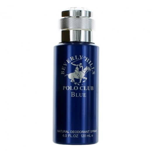 Amazon.com : Beverly Hills Polo Club BLUE Natural Deodorant Spray 4fl ...