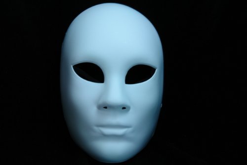 Amazon.com: NEW Laser Cut Full Face Mold Halloween Mask - White ...