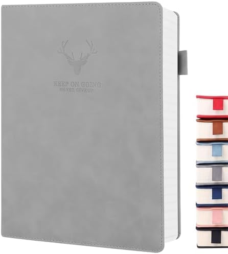 UIRIO 2 Pack Notebooks and Journals (Black) - B5 Lined Paper with 360 ...