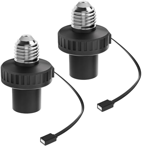 UYODM 2 Pack Lamp Socket Power Adapter for Wyze Cam v3/v4/v3 Pro/OG ...