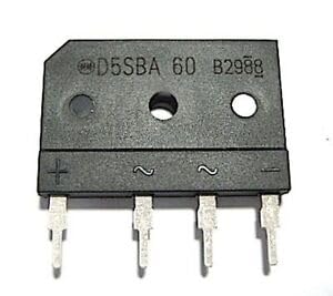 D5SBA60 Flat Bridge Rectifier 5A 600V (PACK OF 2) D5 SBA 60 Rectifier ...