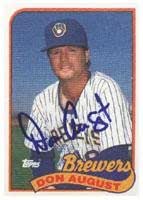 Don August Milwaukee Brewers 1989 Topps Autographed Card. This item ...