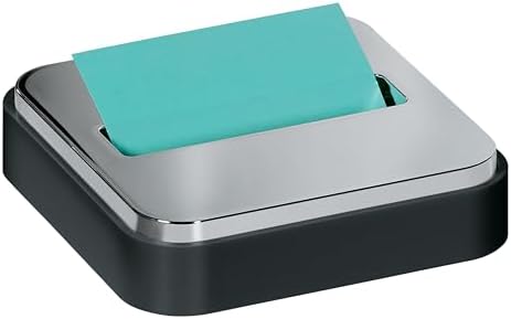 Post-it Notes Dispenser for 3" x 3" Pop-up Sticky Notes, Black & Silver ...