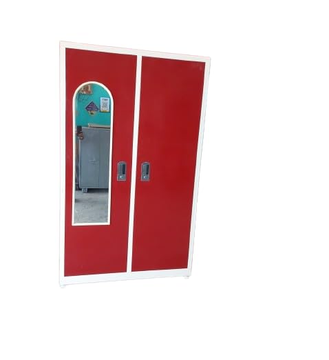Powder Coated and Galvanized Modular Steel Designer Almirah with Mirror ...