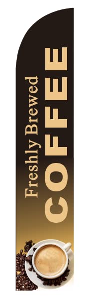 Better quality Coffee Feather flag, advertising feather flag 12ft for ...