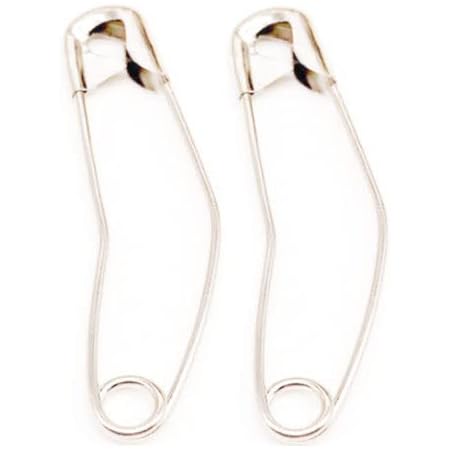 Amazon.com: Qjaiune 100Pcs Curved Safety Pins Size 3, 2" / 50mm ...